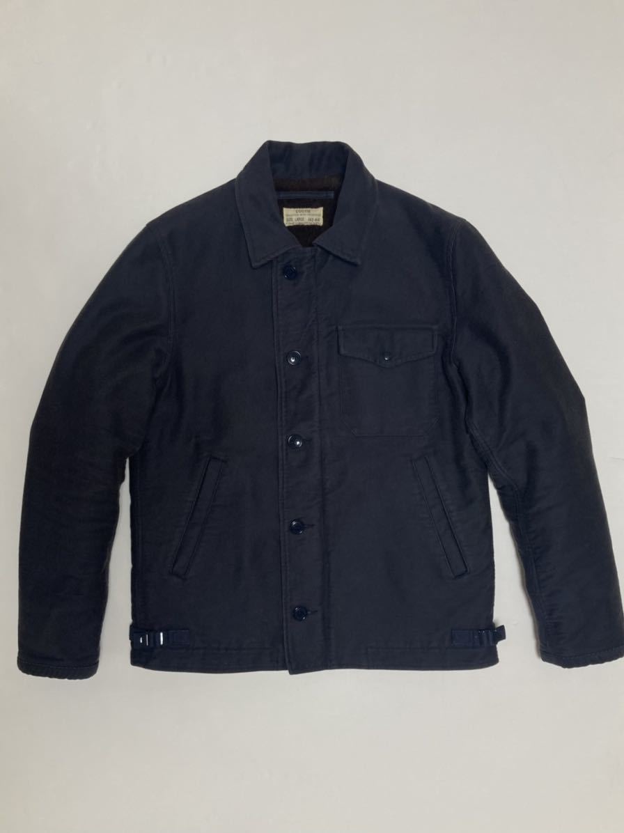 Cootie クーティー 16AW A-2デッキジャケット Pique Deck Jacket Lサイズ NAVY クーティー Radiall calee challenger weirdo ...