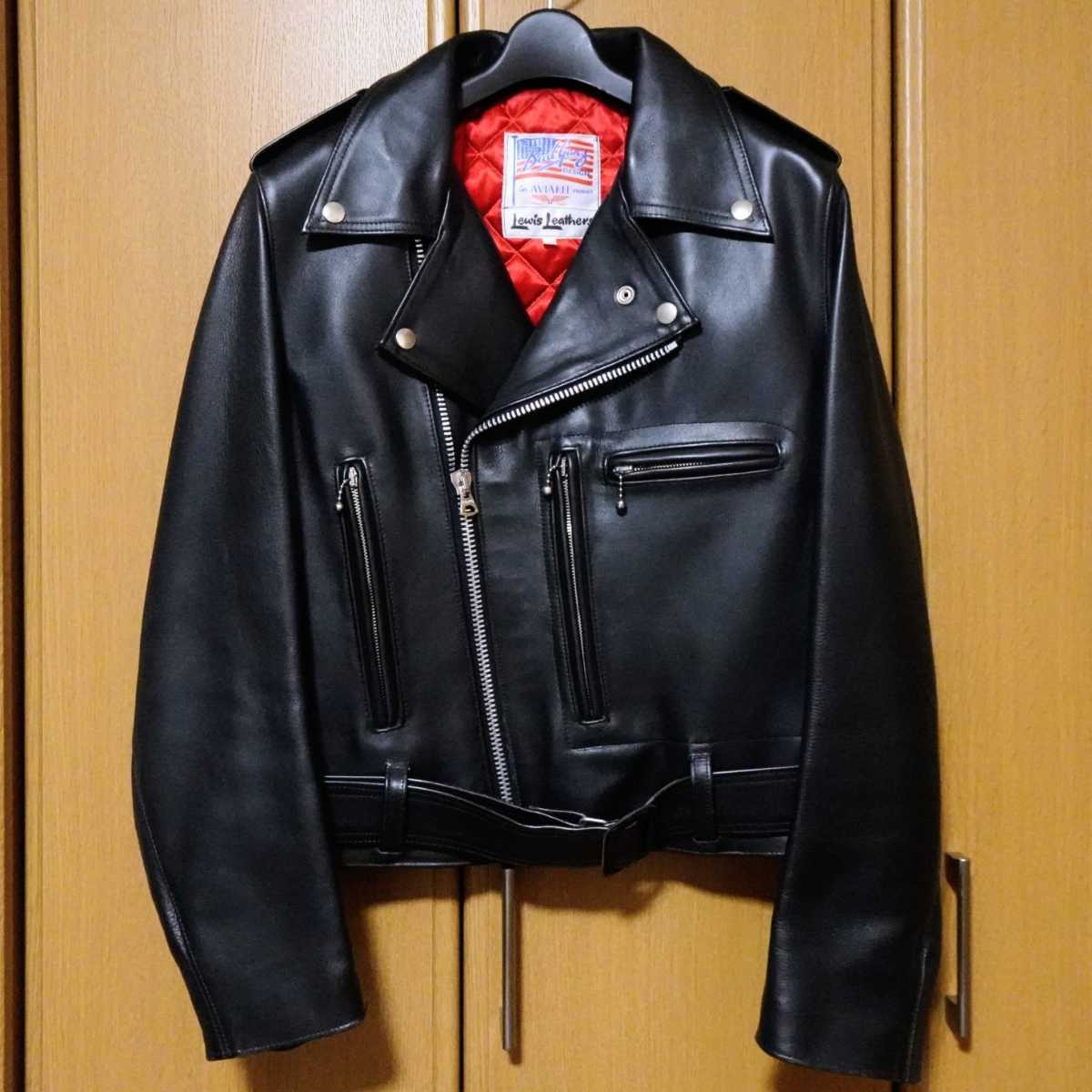 Lewis Leathers ルイスレザーズ ブロンクス BRONX Bud Ganzタグ 666期 ダブルライダース 36 カウハイド 牛革 ...