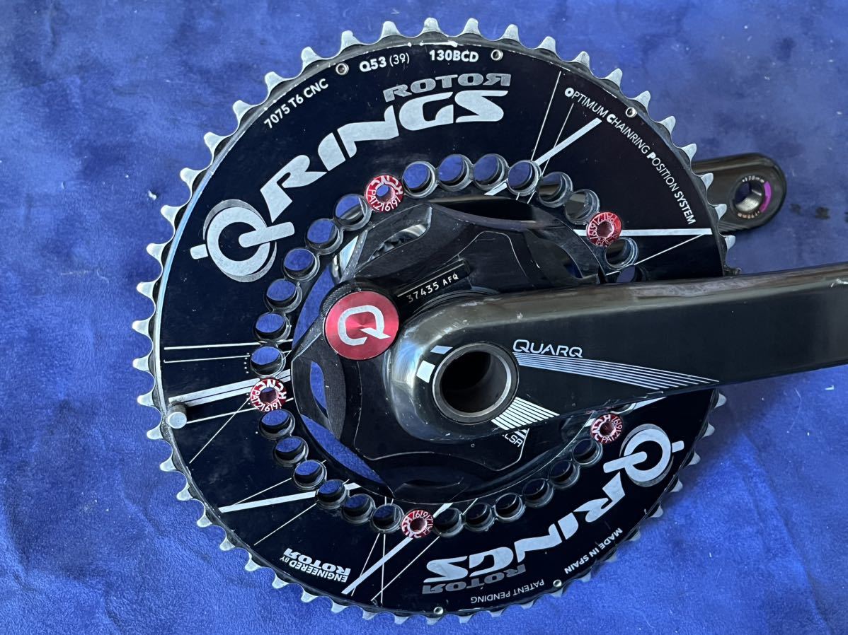 Quarq elsa 10r パワーメーター 170mm sram クランク 53-39t simano ROTOR q-rings シマノ ...