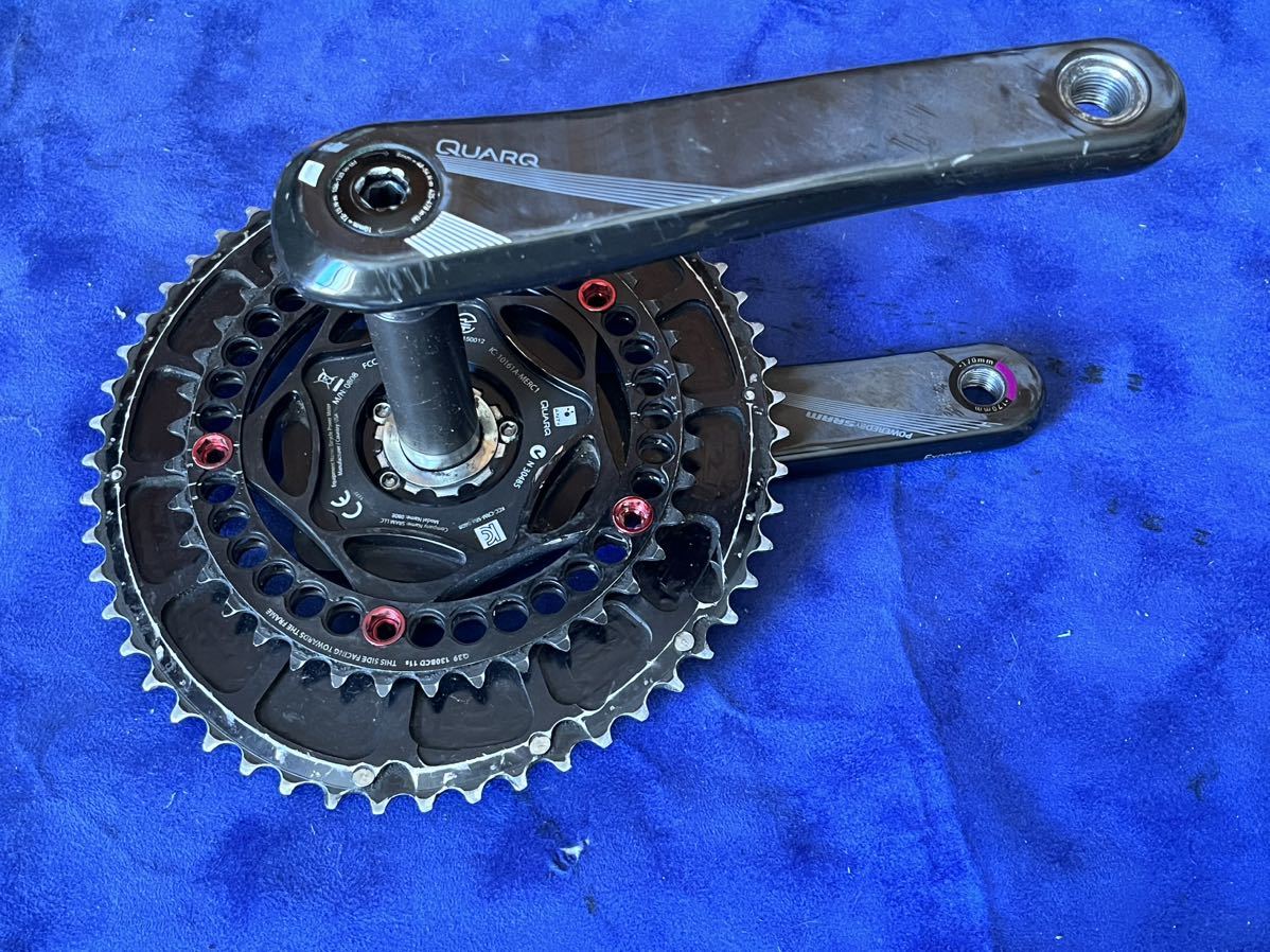 Quarq elsa 10r パワーメーター 170mm sram クランク 53-39t simano ROTOR q-rings シマノ ...