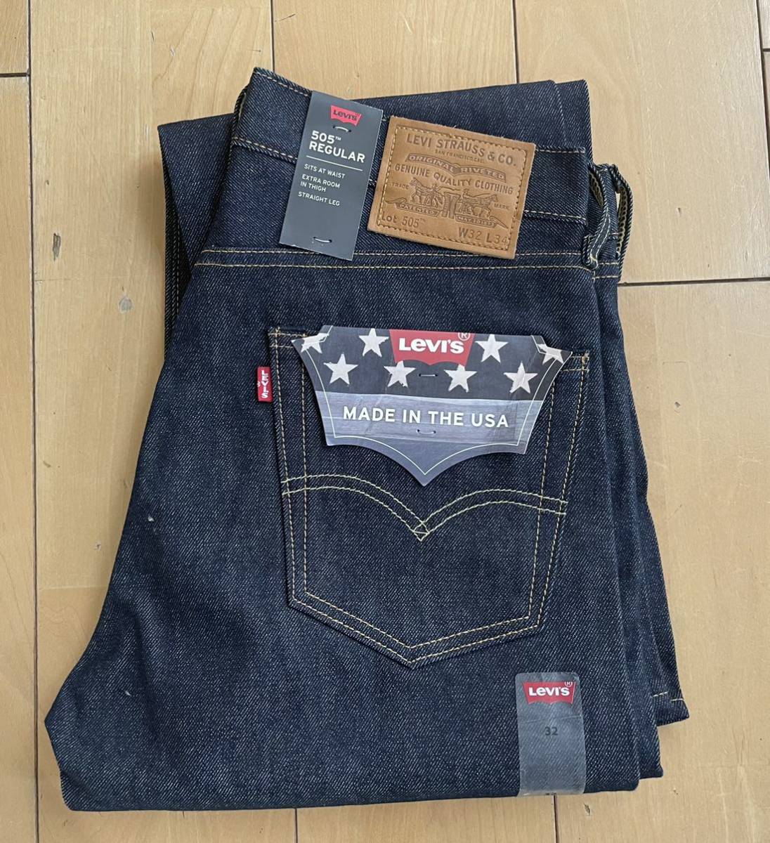 Levi's リーバイス 505 MADE IN THE USA W32 L34 00505-1869 定価19800円 リジッド レギュラー ...
