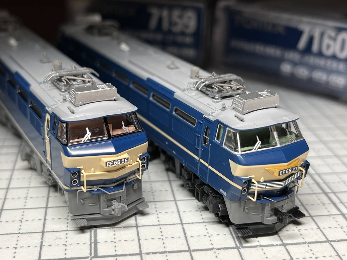 TOMIX 7159 JR EF66-0形電気機関車 27号機 & 7160 JR EF66-0形電気機関車 後期型 JR貨物新更新車 2台 ...