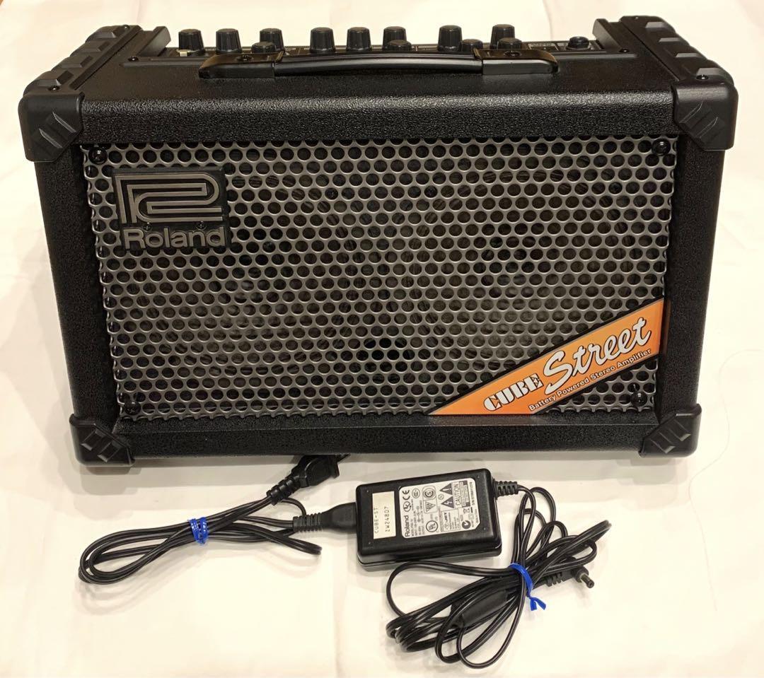Roland CUBE Street キューブストリート 純正アダプタ付き ローランド 5W 2.5W+2.5W のステレオ アンプ 2WAY ...