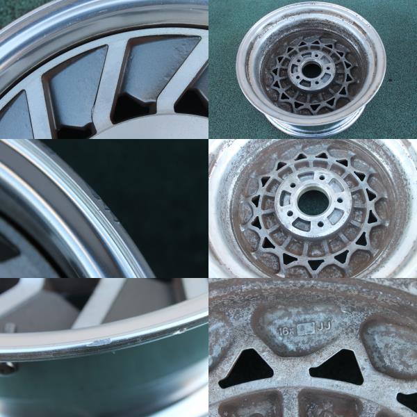日産 フェアレディZ Z31 JDSアルミホイール 7J×16 8J×16 4本 ガンメタ ジャパンダットサンサービス ジャンクにて ...