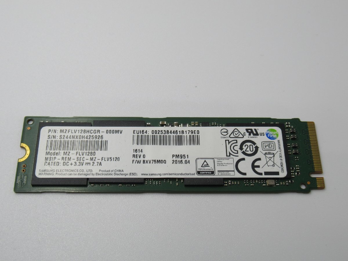 送料一律185円 SAMSUNG MZ-FLV1280 SSD 128GB M.2 NVMe PCl-e(128GB～)｜売買された ...