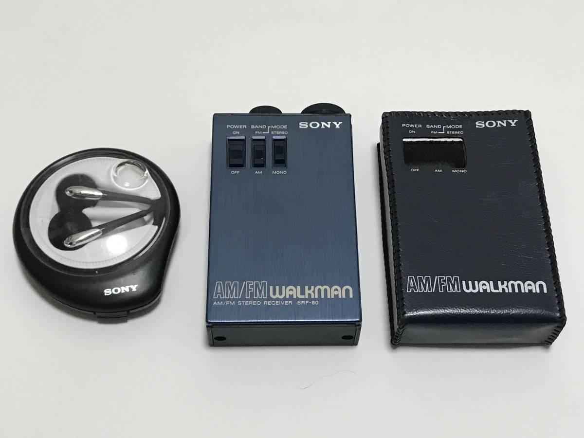 SONY ソニー SRF-80 稼働品 AM FM 2BAND ステレオラジオ WALKMAN ウォークマン MDR-E931 イヤホン ケース付 ヴィンテージ 受信OK(一般)｜売買された ...