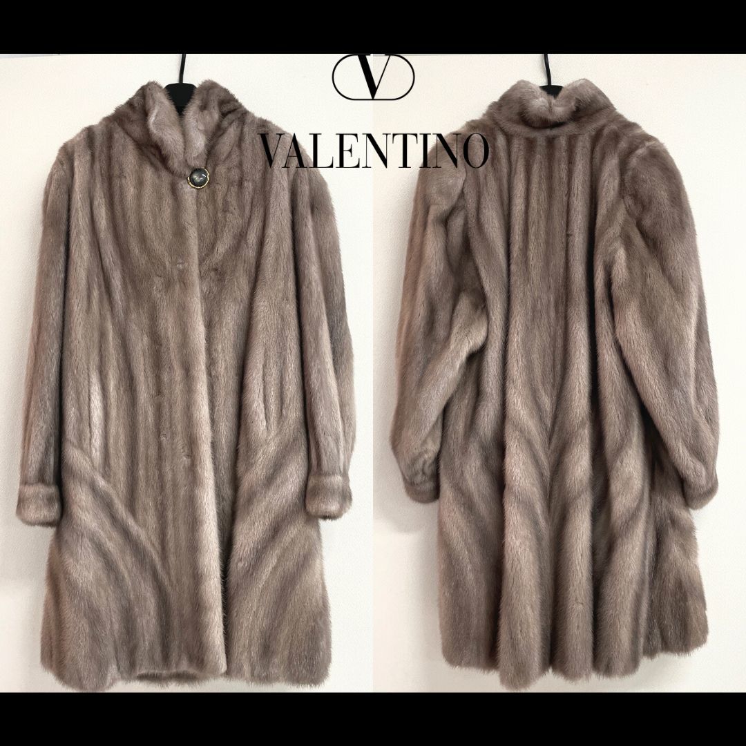 VALENTINO FURS ヴァレンティノ SAGAMINK ROYAL サガミンクロイヤル ロングコート サイズF 着丈:102cm ...