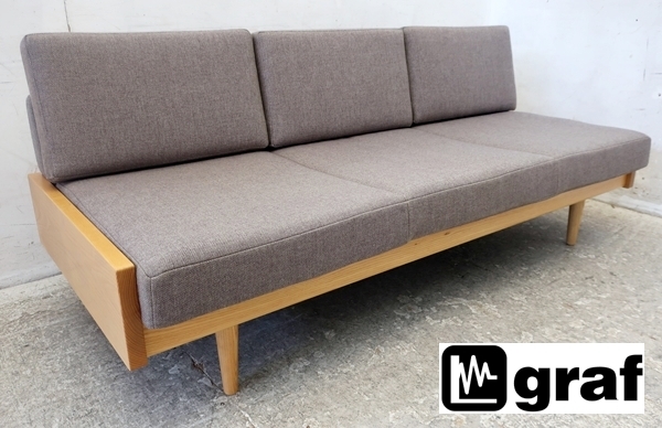 P087 展示品 SOGO×graf/グラフ adシリーズ デイベッドソファL DAY BED SOFA L/3Pソファ ホワイトアッシュ材 29.8万円(布製)｜売買されたオークション情報 ...