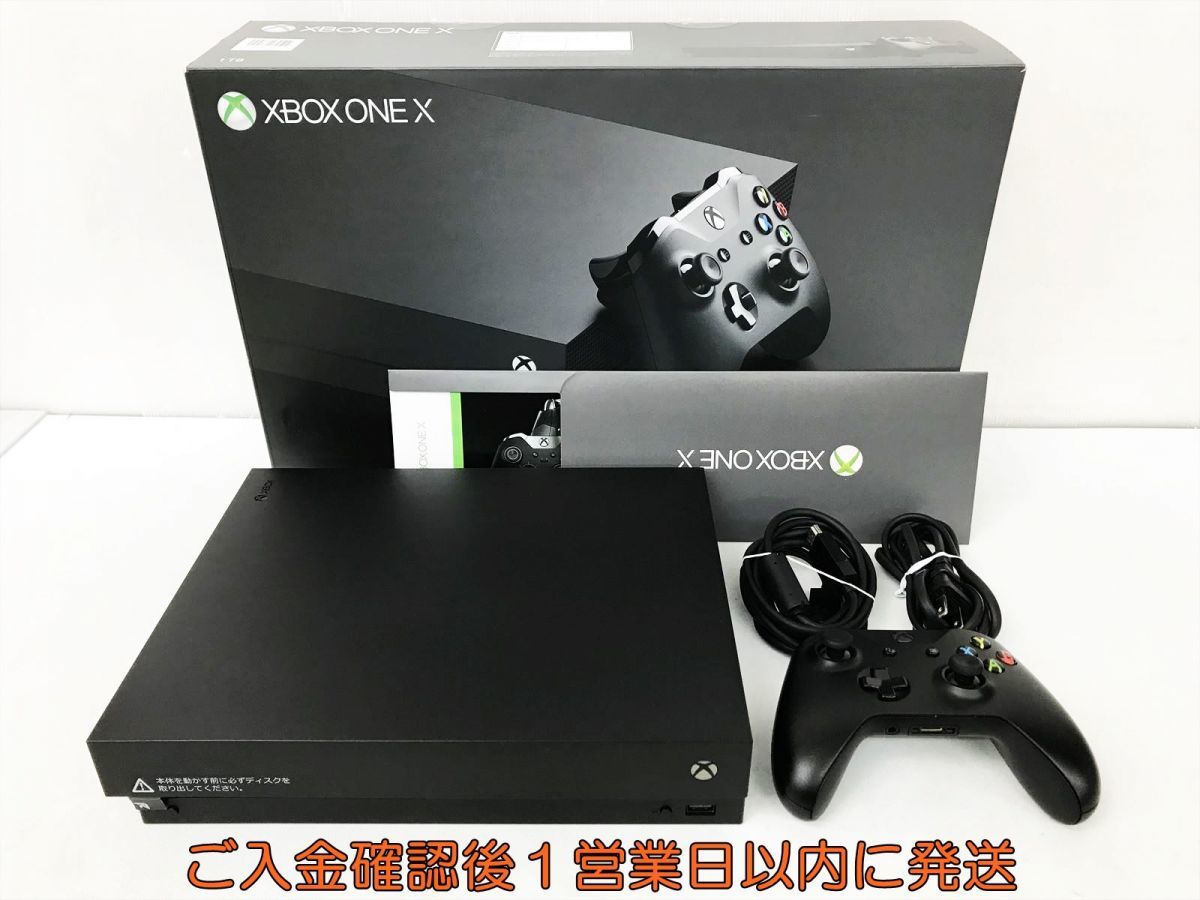 1円 XBOX ONE X 本体 セット 1TB ブラック Microsoft model 1787 箱 コントローラー DC08-530jy ...