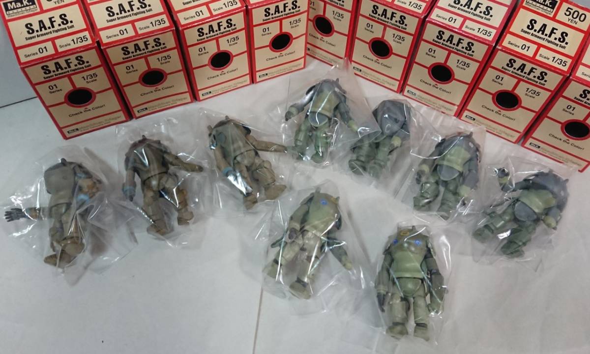 絶版 マシーネンクリーガー Ma.K. 1/35スケール サフス SAFS/S.A.F.S. 9体セット ホビーベース HOBBY BASE ...