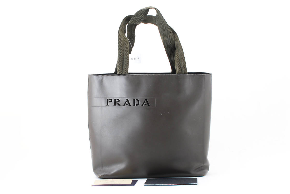 1円 PRADA プラダ レザー パンチング ロゴ ハンドバッグ トートバッグ B9318 23-1335(ハンドバッグ)｜売買されたオークション情報、yahooの商品情報をアーカイブ公開 ...