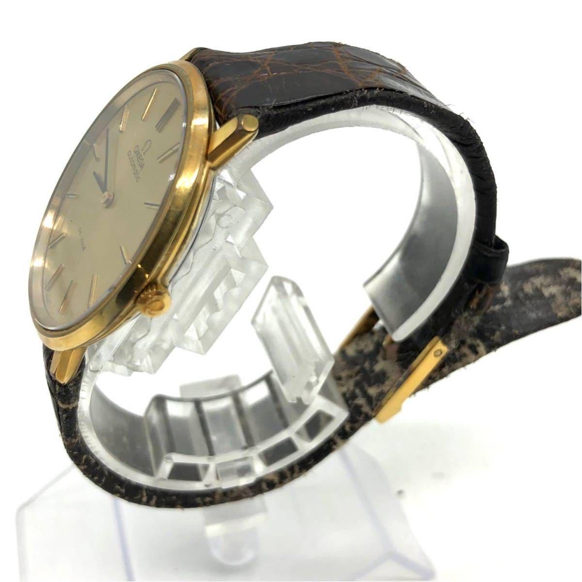 ブランド OMEGA 腕時計 E-685 オメガ デビル メンズ AT オートマチック 金文字盤 レザー DE VILLE(デビル)｜売買され ...