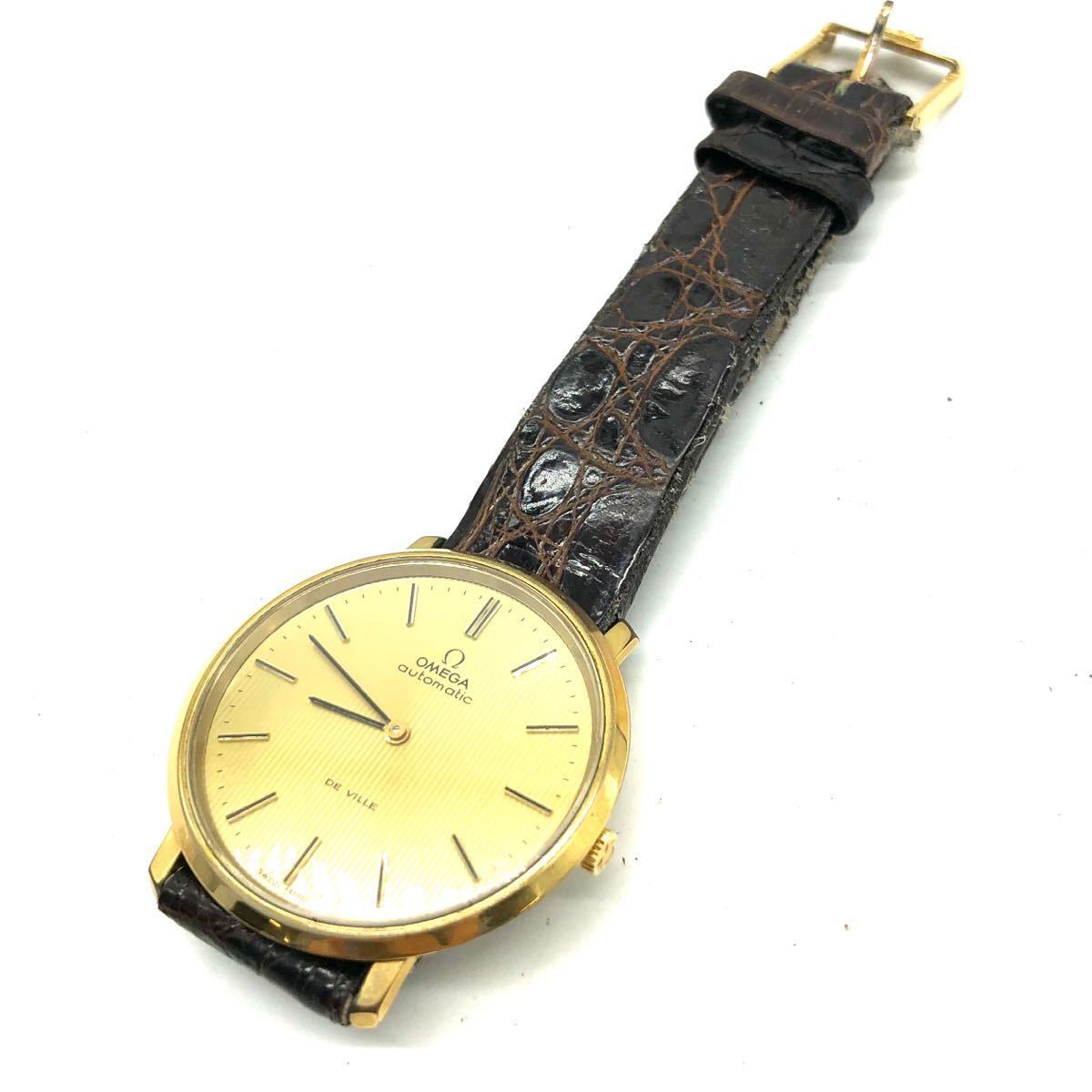 ブランド OMEGA 腕時計 E-685 オメガ デビル メンズ AT オートマチック 金文字盤 レザー DE VILLE(デビル)｜売買され ...