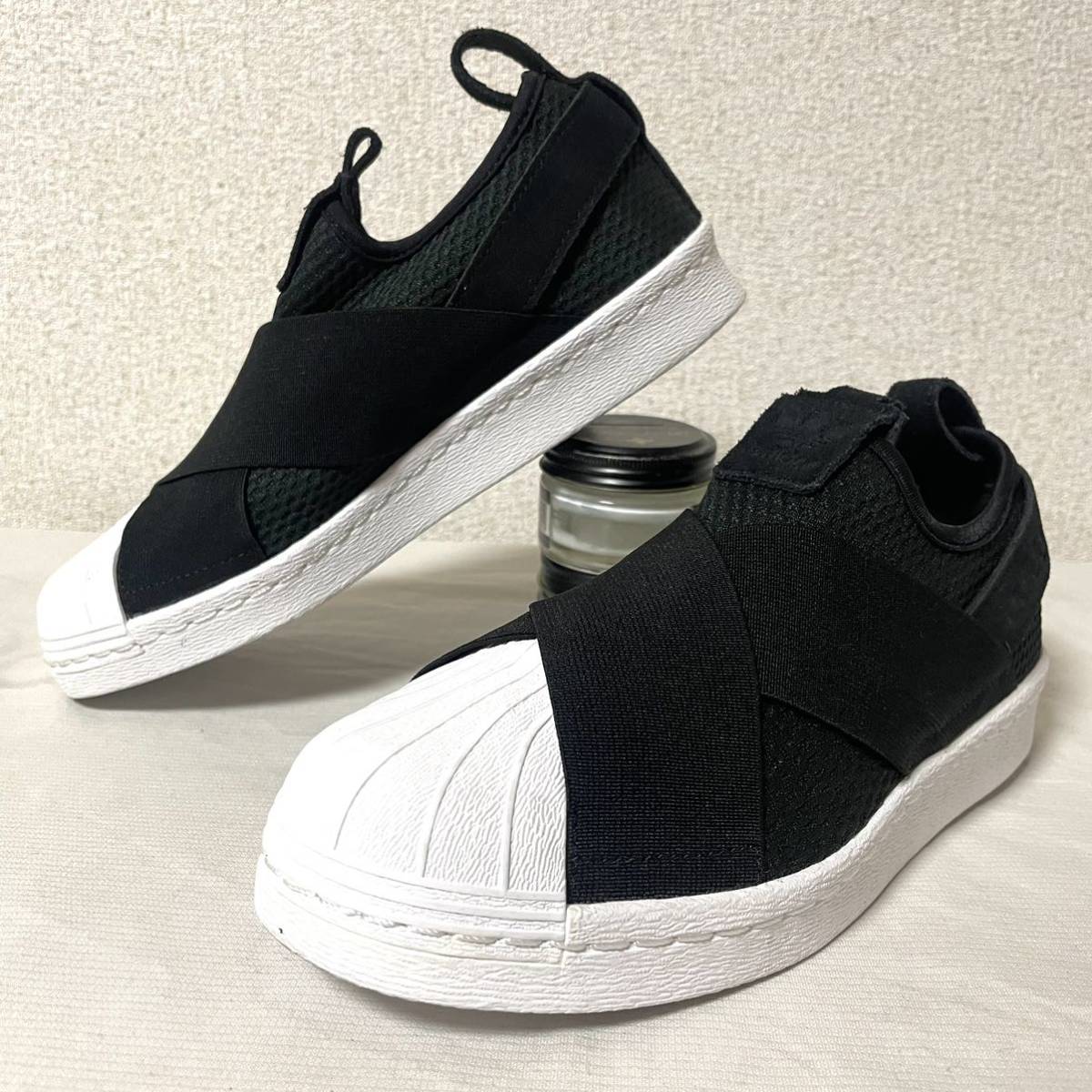 新古品 adidas アディダス B37193 SUPERSTAR Slip On スリッポン スニーカー US61/2 23.5cm ...