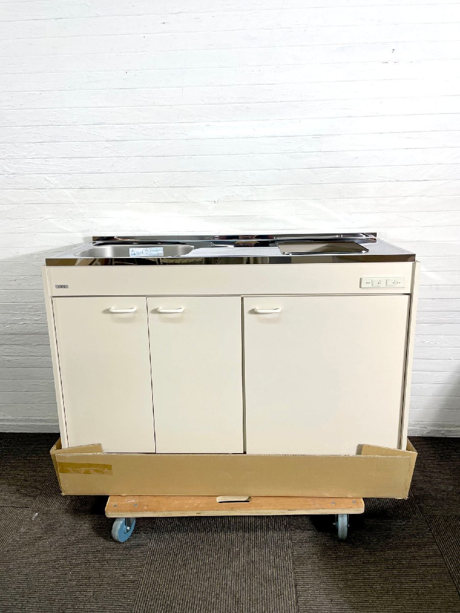 SALE BR2469_As 長期保管品 リクシル DMK120EHW2L W1200 コンパクトキッチン W1200 H870 D500(流し台、シンク)｜売買されたオークション情報 ...