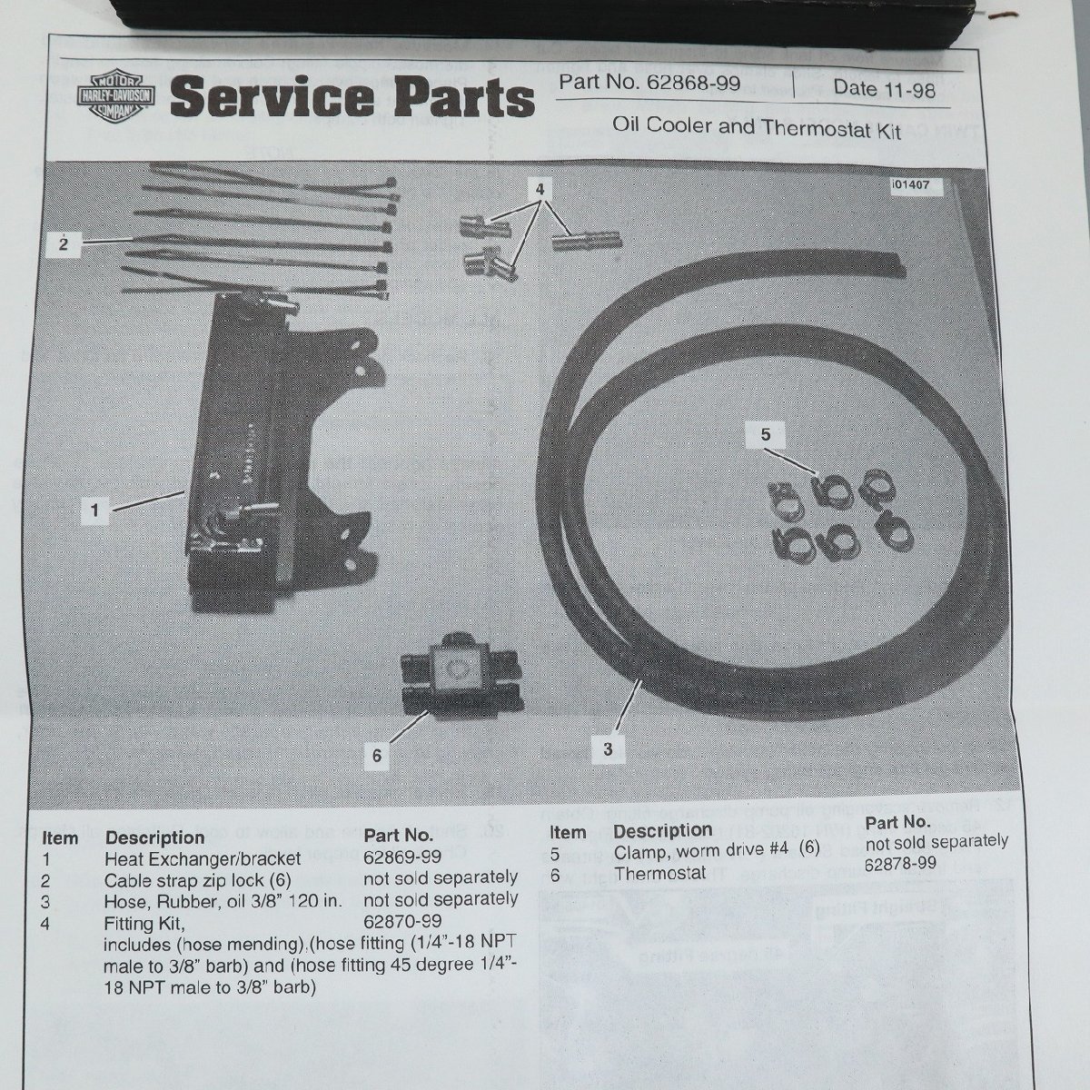 ハーレー 純正 オイル クーラー 62868-99 TWIN CAM 88 FLHTC / FLHR / FLTR / FLHTCU ...