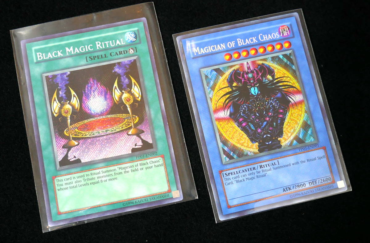送料180円 R503-B78 遊戯王 シークレット 英語 マジシャン オブ ブラックカオス PP01 EN001/カオス-黒魔術の儀式 EN002(英語版)｜売買されたオークション情報 ...