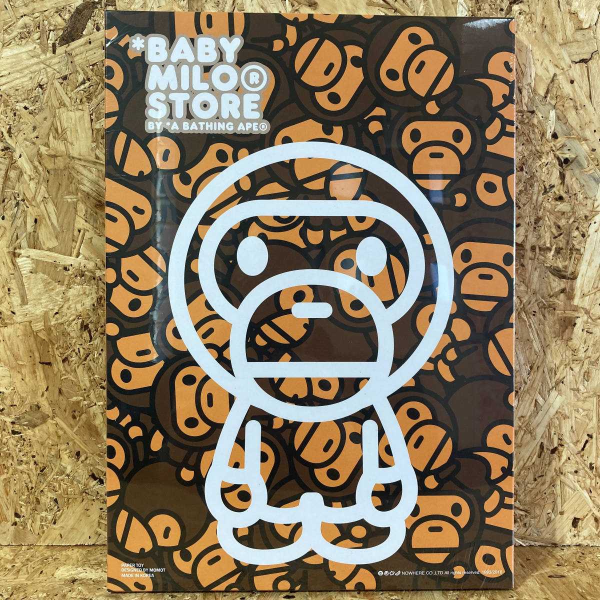 A BATHING APE BAPE BABY MILO STORE PAPER TOY DISPLAY CASE STICKER ステッカー ...
