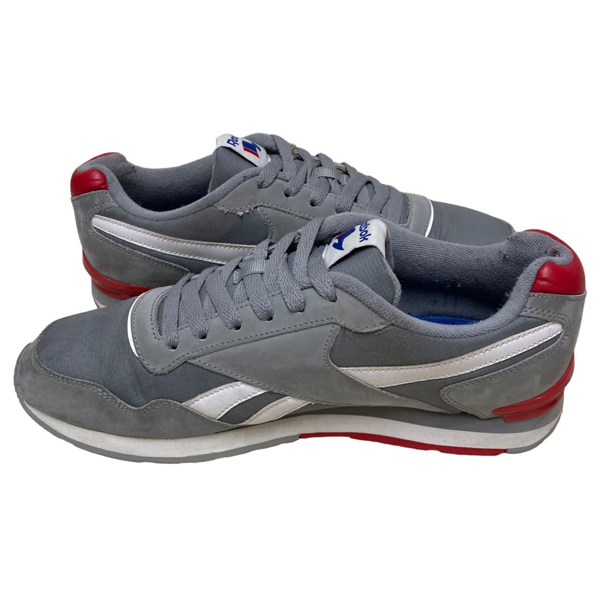 AF689 Reebok リーボック メンズ ローカットスニーカー US8 26cm グレー ホワイト レッド(26.0cm)｜売買された ...