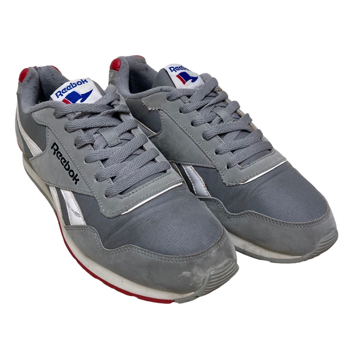 AF689 Reebok リーボック メンズ ローカットスニーカー US8 26cm グレー ホワイト レッド(26.0cm)｜売買された ...