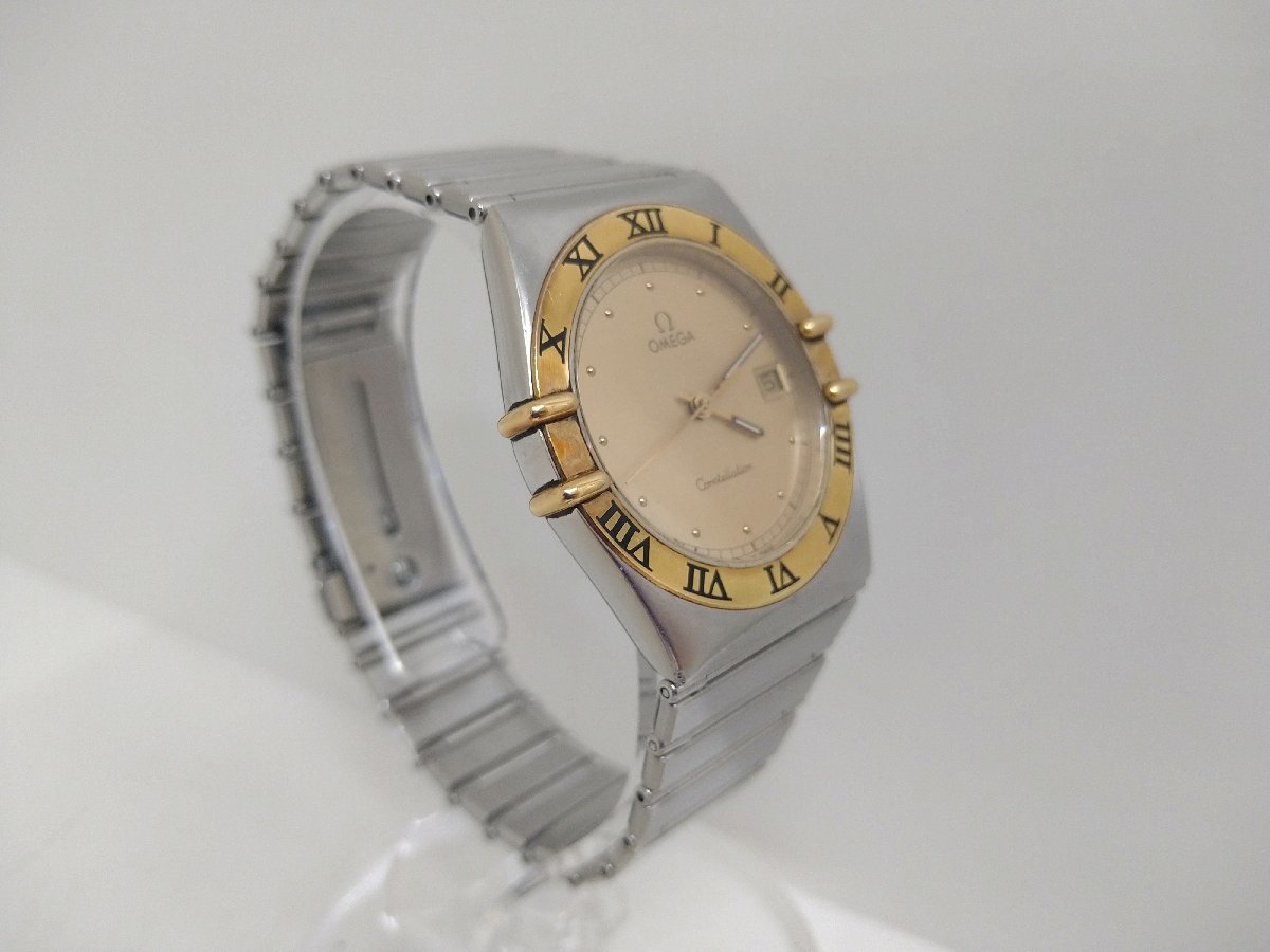 キングラム 23 -3203- OMEGA/オメガ コンステーション cal.1438 クオーツ/デイト/メンズ 腕時計 稼働品 @H994 ...