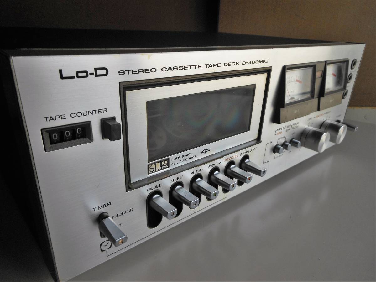 70s 昭和51年 Lo-D フロントローディング カセットデッキ D-400mkⅡ 動作正常 良音 レトロオーディオ ビンテージ(一般)｜売買されたオークション情報、yahooの商品情報を ...