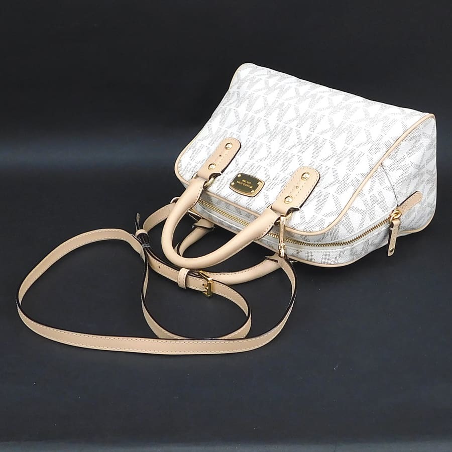 1円 同様 マイケルコース 2wayバッグ ホワイト系 PVC MKシグネチャー MICHAEL KORS E.Bls.An-19(女性用)｜売買されたオークション情報、yahooの商品情報を ...