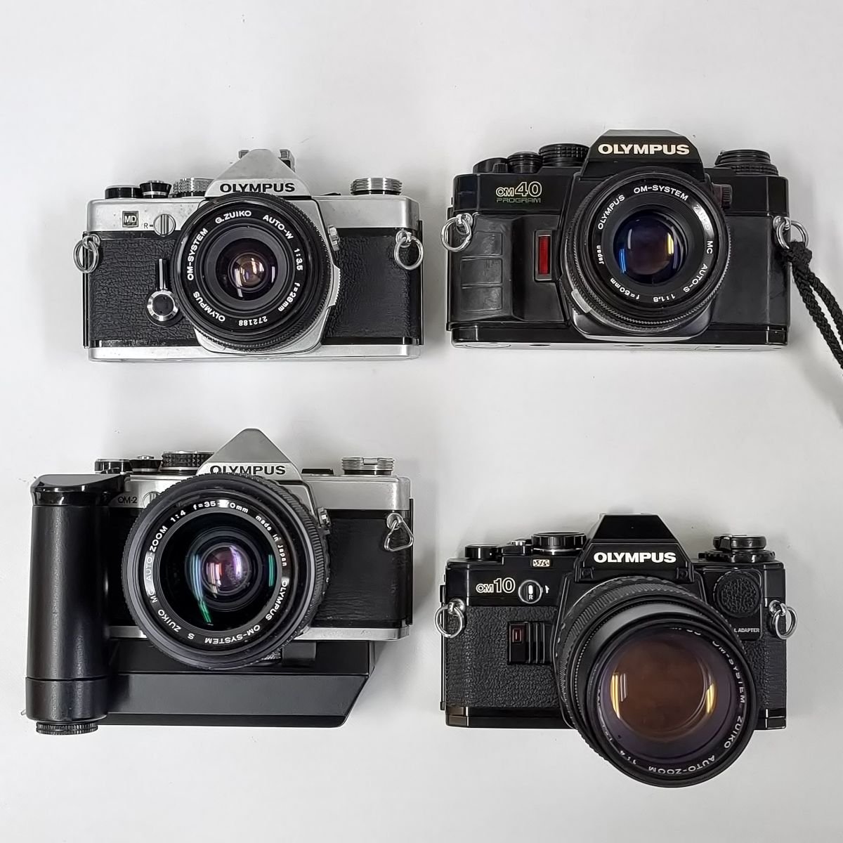 OLYMPUS OM-1 OM-2 OM-40 Program + 1.8/50 4/35-70 他 MF一眼レフ 4点セット まとめ ...