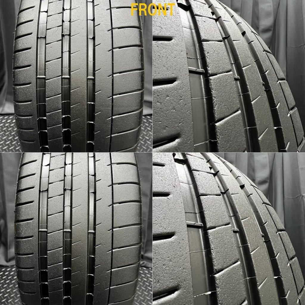 深溝鍛造 フェラーリ 458 イタリア スパイダー純正アルミ&MICHELIN PSS 235/35R20 295/35R20 4本 № ...