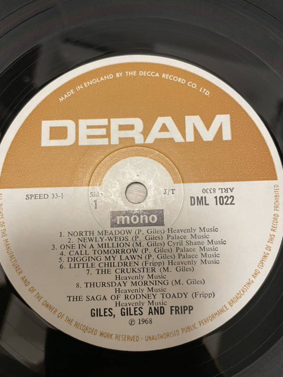 英原盤 Cheerful Insanity Of Giles Giles And Fripp 英国DERAM DML1022 / pre ...