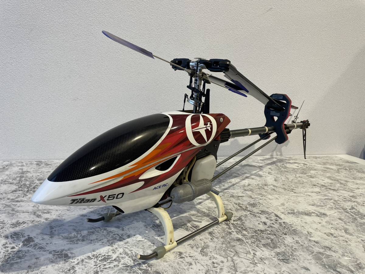 吉吉201 1円オークション お値打ち Thuder Tiger サンダータイガー製 電動RC Titan X50 HIROBO ...