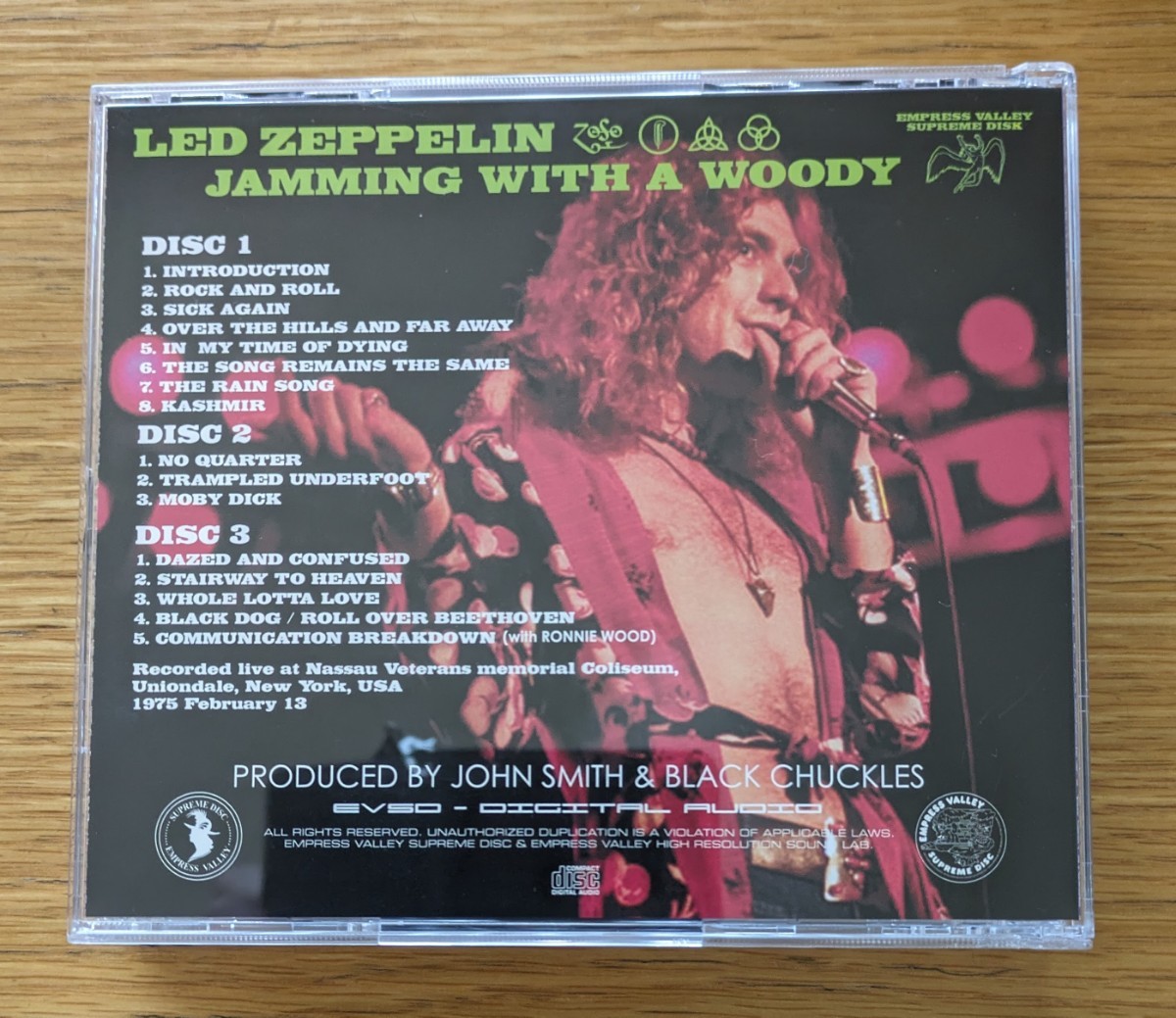 LED ZEPPELIN / JAMMING WITH A WOODY empress valley supreme disc 3CD SBD ...