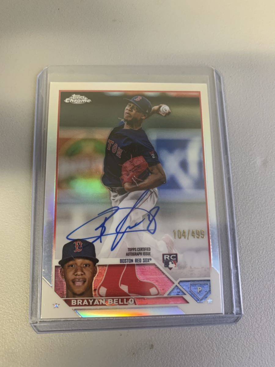Brayan Bello 2023 Topps Chrome MLB Rookie Refractor Auto /499 ルーキー 直筆 ...