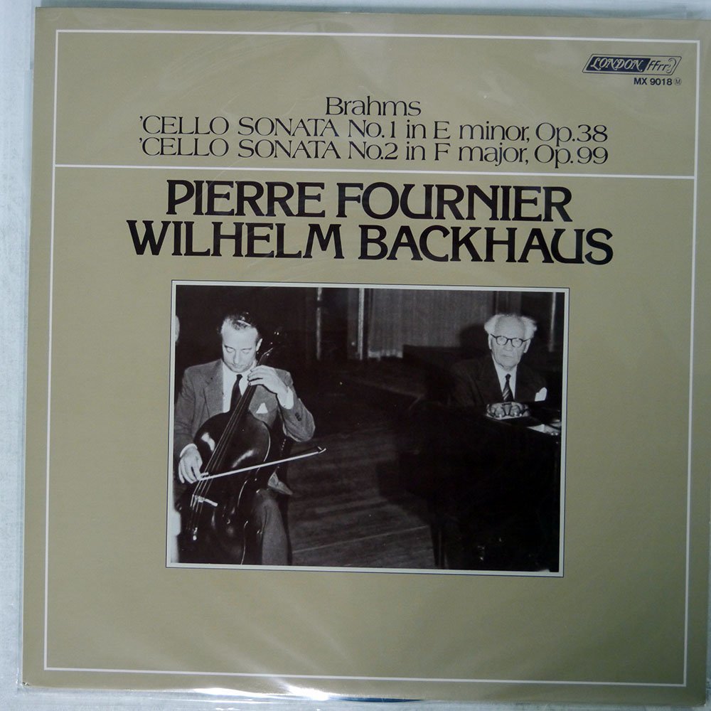PIERRE FOURNIER / WILHELM BACKHAUS/BRAHMS CELLO SONATA NO.1 NO.2/LONDON ...