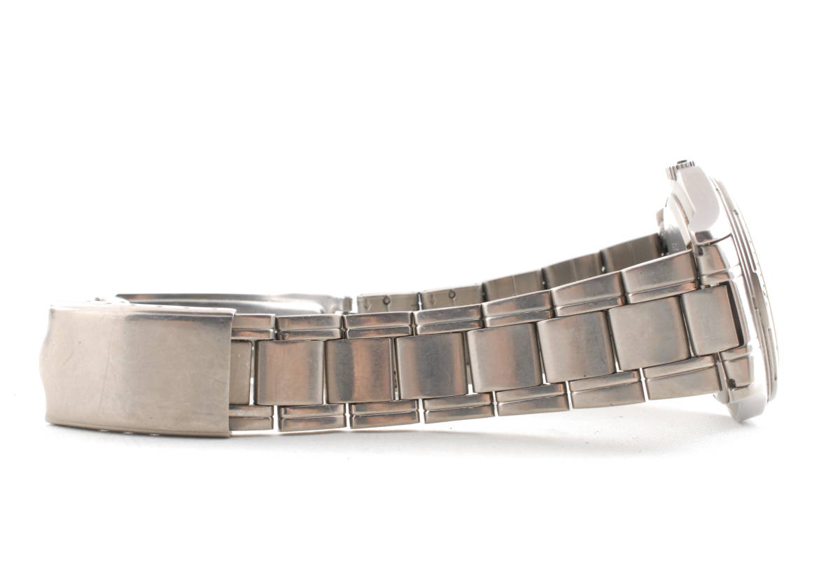 並品 保障付 SEIKO ALBA Solar Titanium 100m Quartz Date Arabic Watch V145 ...