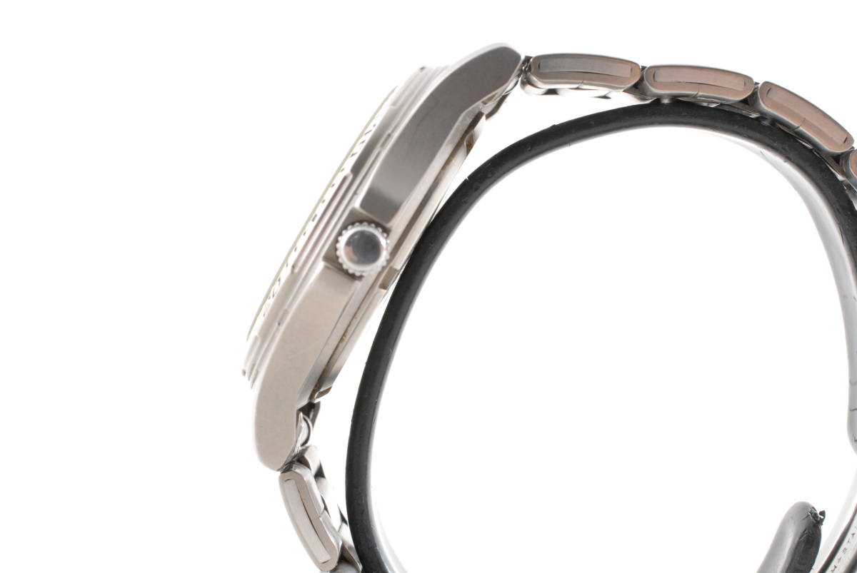 並品 保障付 SEIKO ALBA Solar Titanium 100m Quartz Date Arabic Watch V145 ...