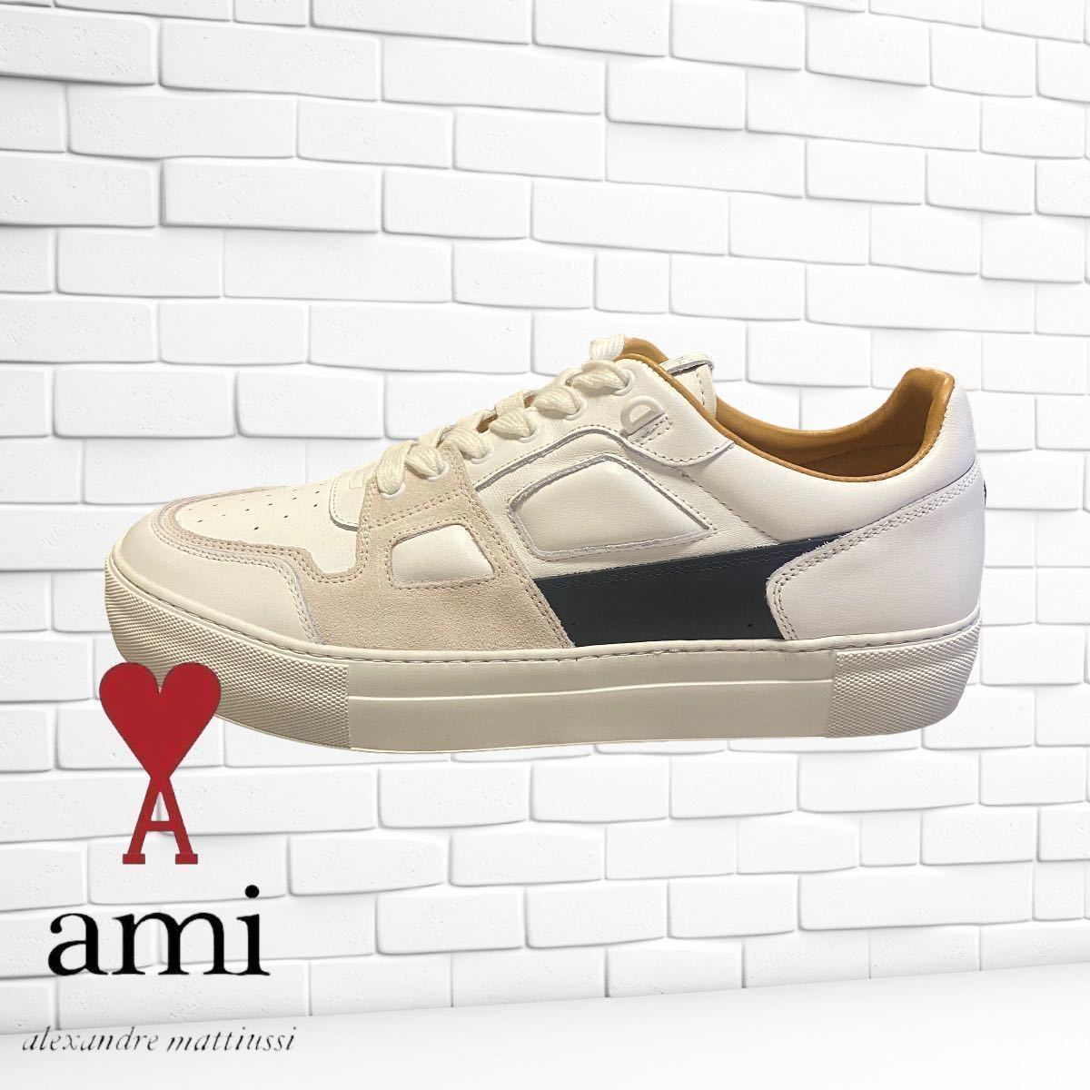 1199 アミパリス ホワイトレザーロートップ ADCスニーカー 定価42 000円 メンズ 44サイズ 約29cm AMI Paris 本物(29.0cm)｜売買されたオークション情報 ...