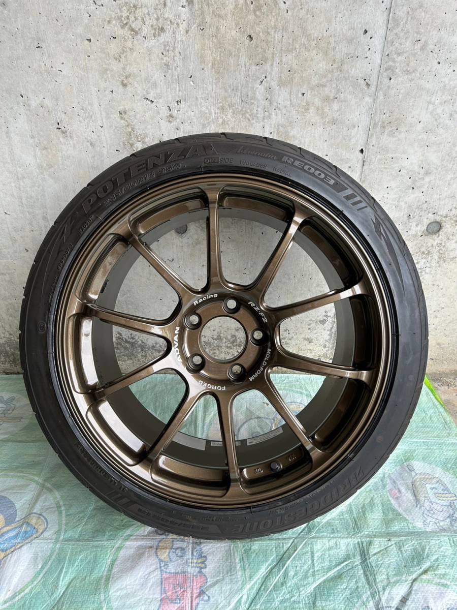 ADVAN Racing RZ-F2 鍛造 18インチ 8.5J 5/114.3 INSET:44 反り:F-2 レーシングアンバーブロンズ ...