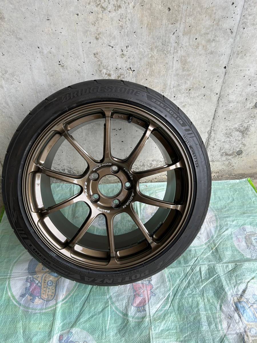 ADVAN Racing RZ-F2 鍛造 18インチ 8.5J 5/114.3 INSET:44 反り:F-2 レーシングアンバーブロンズ ...