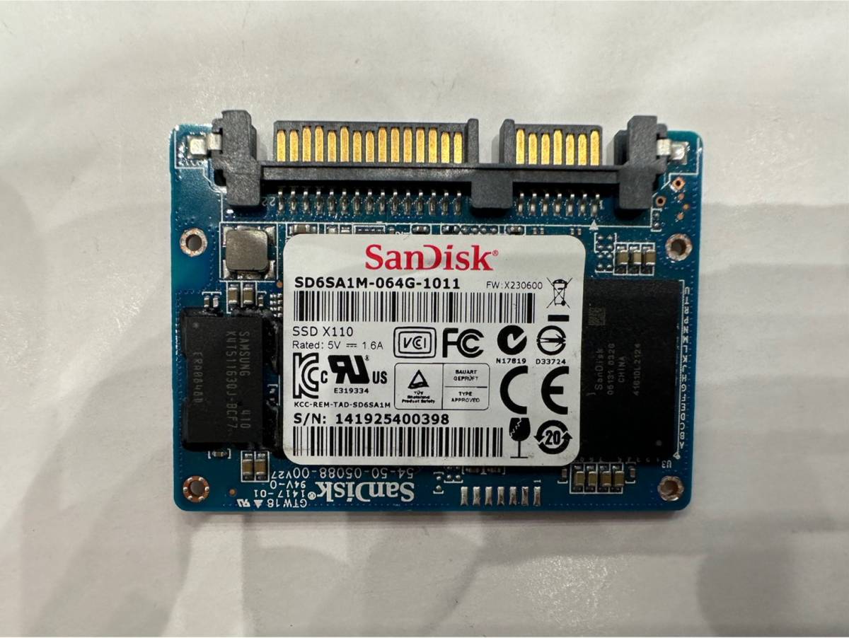 SanDisk x110 SD6SA1M-064G 内蔵 Half Slim SATA 64GB SSD 在庫1(64GB～)｜売買された ...