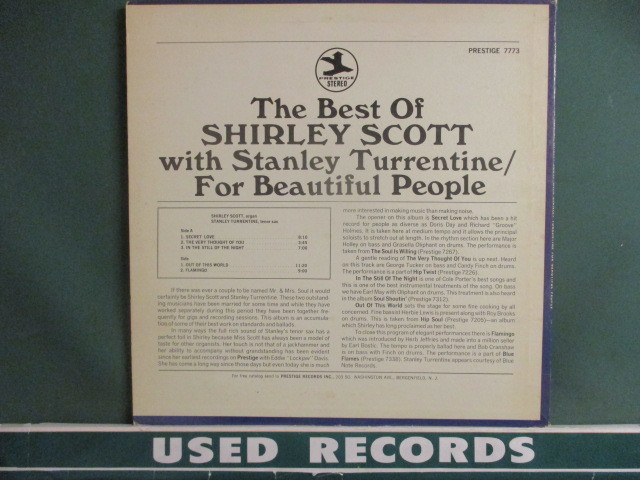 Shirley Scott ： The Best Of / With Stanley Turrentine For Beautiful ...