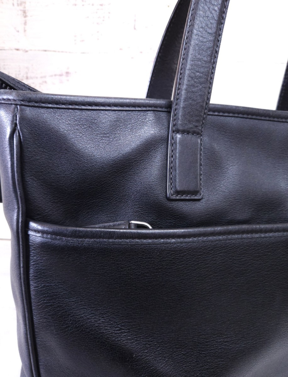 PRADA プラダ レザー トートバッグ 三角ロゴ プレート ブラック系 メンズ ユニセックス ビジネス A4 2way(トートバッグ)｜売買されたオークション情報、yahooの商品情報を ...