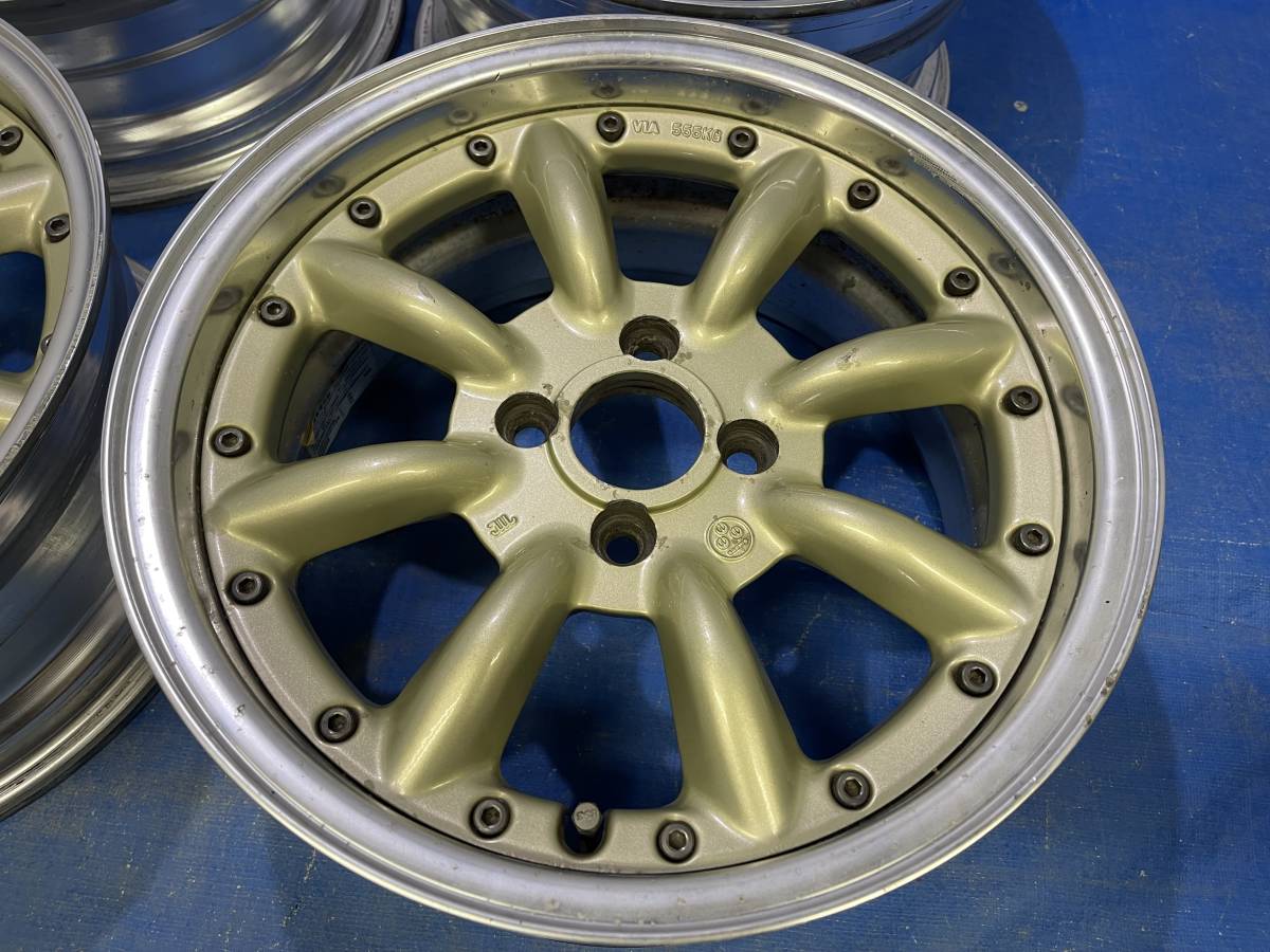 レア SSR_WATANABEワタナベRS8RS-8 15x7.0J+27_100/4ロードスターアクアデミオヴィッツマーチフィットフリード ...