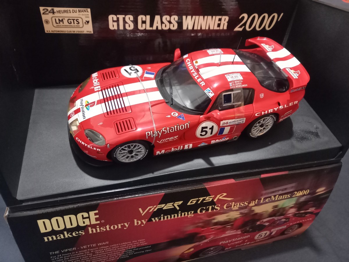 AUTOart 1/18 DODGE VIPER GTS-R LeMans 2000 GTS Class Winner #51 オートアート ...