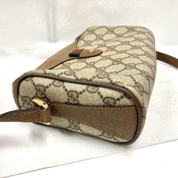 N011-Z10-49 GUCCI グッチ 89 02 018 ショルダーバック GGプラス オールドグッチ シェリーライン GGスプリーム ...