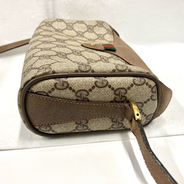 N011-Z10-49 GUCCI グッチ 89 02 018 ショルダーバック GGプラス オールドグッチ シェリーライン GGスプリーム ...