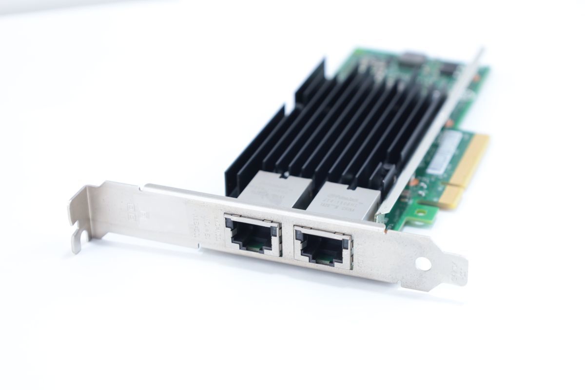 10GbE 有線LANカード デュアルポート 10GBASE-T 10GB LANアダプタ PCI Express x8 Intel X540-AT2チップ RJ-45 2ポート ...