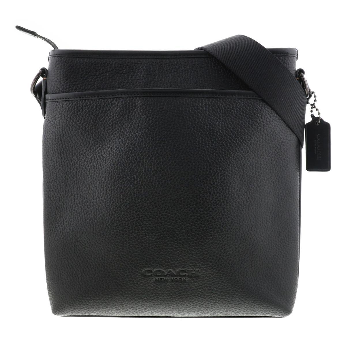 COACH コーチ バッグ ショルダー/メッセンジャーバッグ CC110 Black Leather ゴッサム スリム クロスボディ(その他 ...