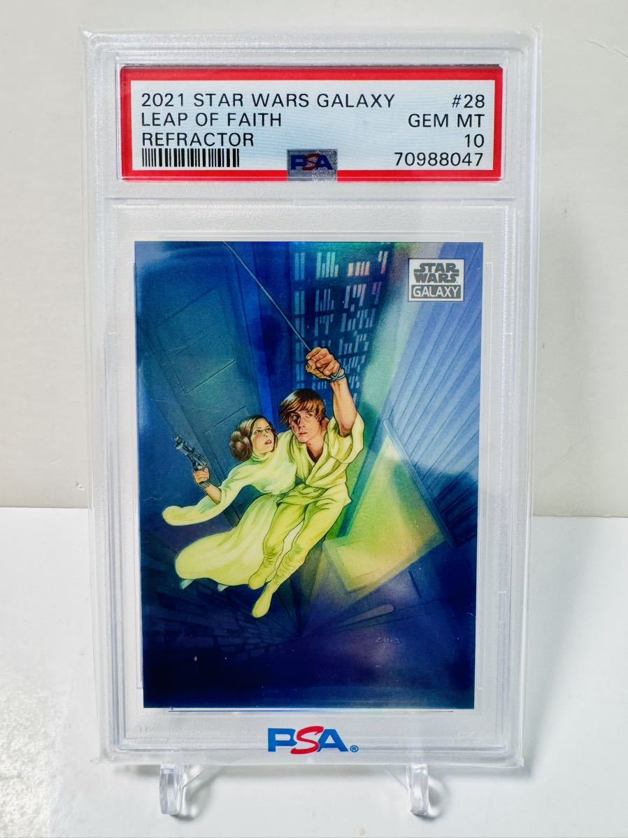 Refractor PSA10 2021 Topps Chrome Star Wars Galaxy #28 Leap of Faith ...