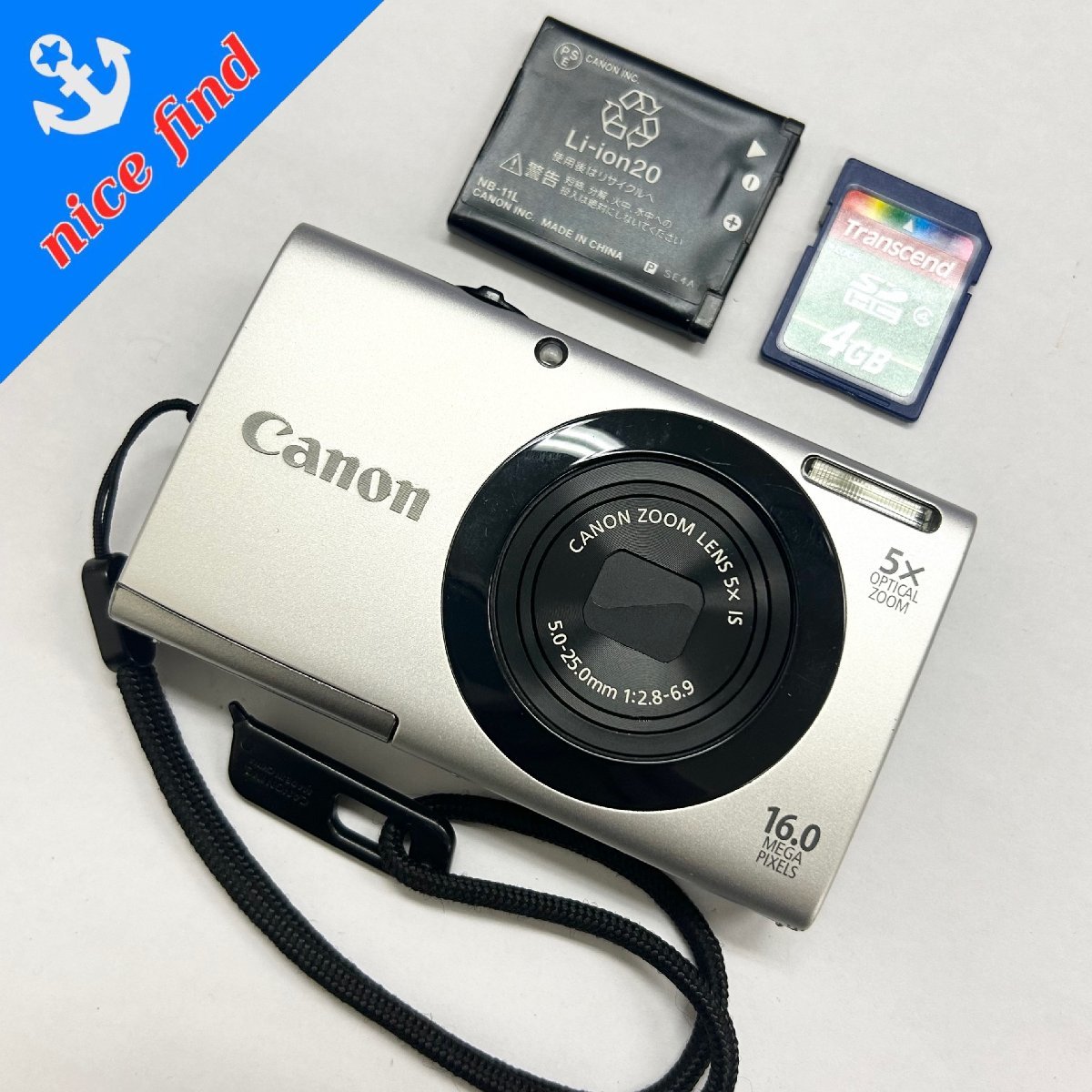 キャノン canon Powershot A3400 IS PC1737 本体 ZOOM LENS 5X IS 5.0-25.0mm 1:2 ...
